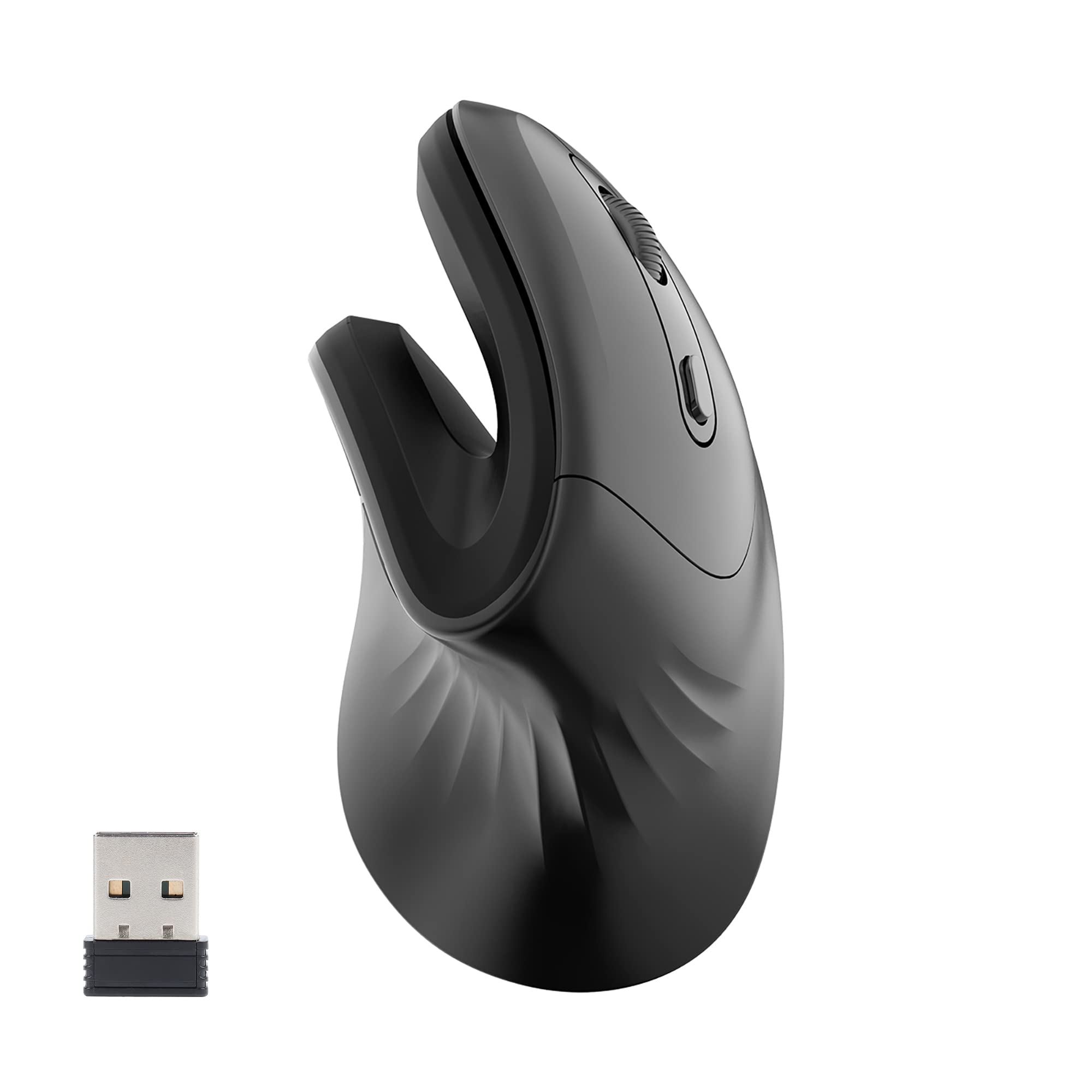 Ergonomic Mouse, Wired Vertical Mouse, Optical Mice, 5 Buttons Computer Mouse, Laptop Mouse 800/1200/1600 DPI, for Laptop, PC, Computer Black
