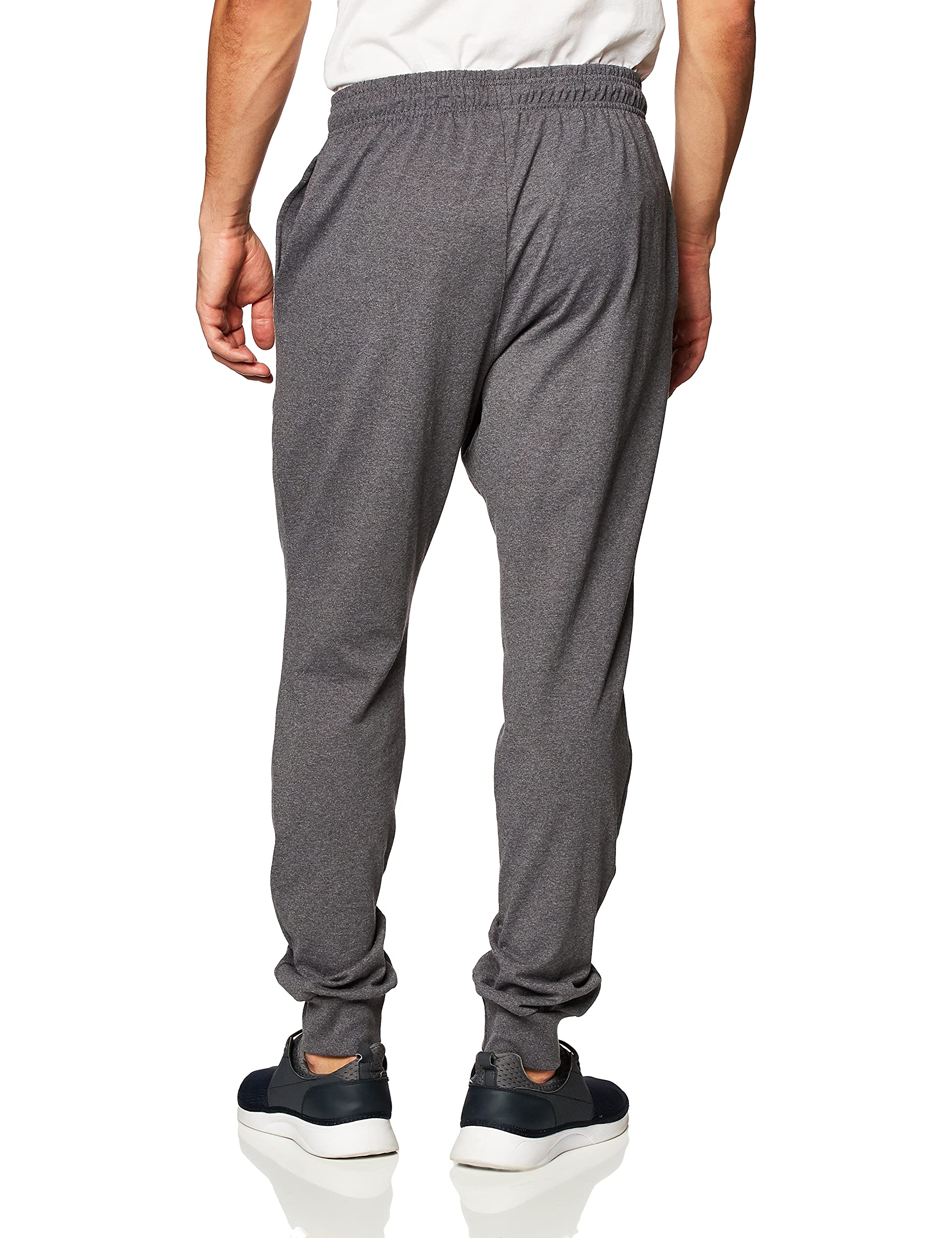 Champion Mens Joggers, Everyday Cotton, Lightweight Lounge Knit For Men, 31" Sweatpants, Granite Heather C Patch Logo, X-Large US