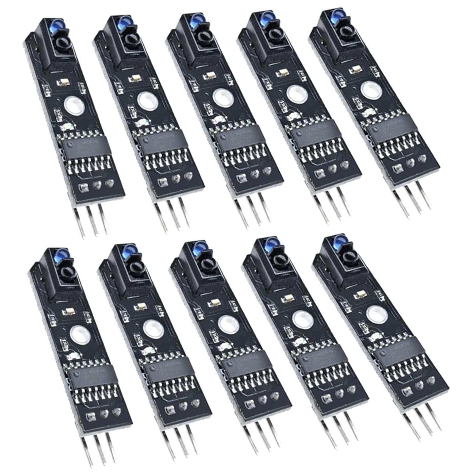 EWNICE 10Pcs TCRT5000 5V 3PIN Tracking Module IR Infrared Line Reflection Track Follower Sensor TCRT5000 Obstacle Avoidanc for Arduino