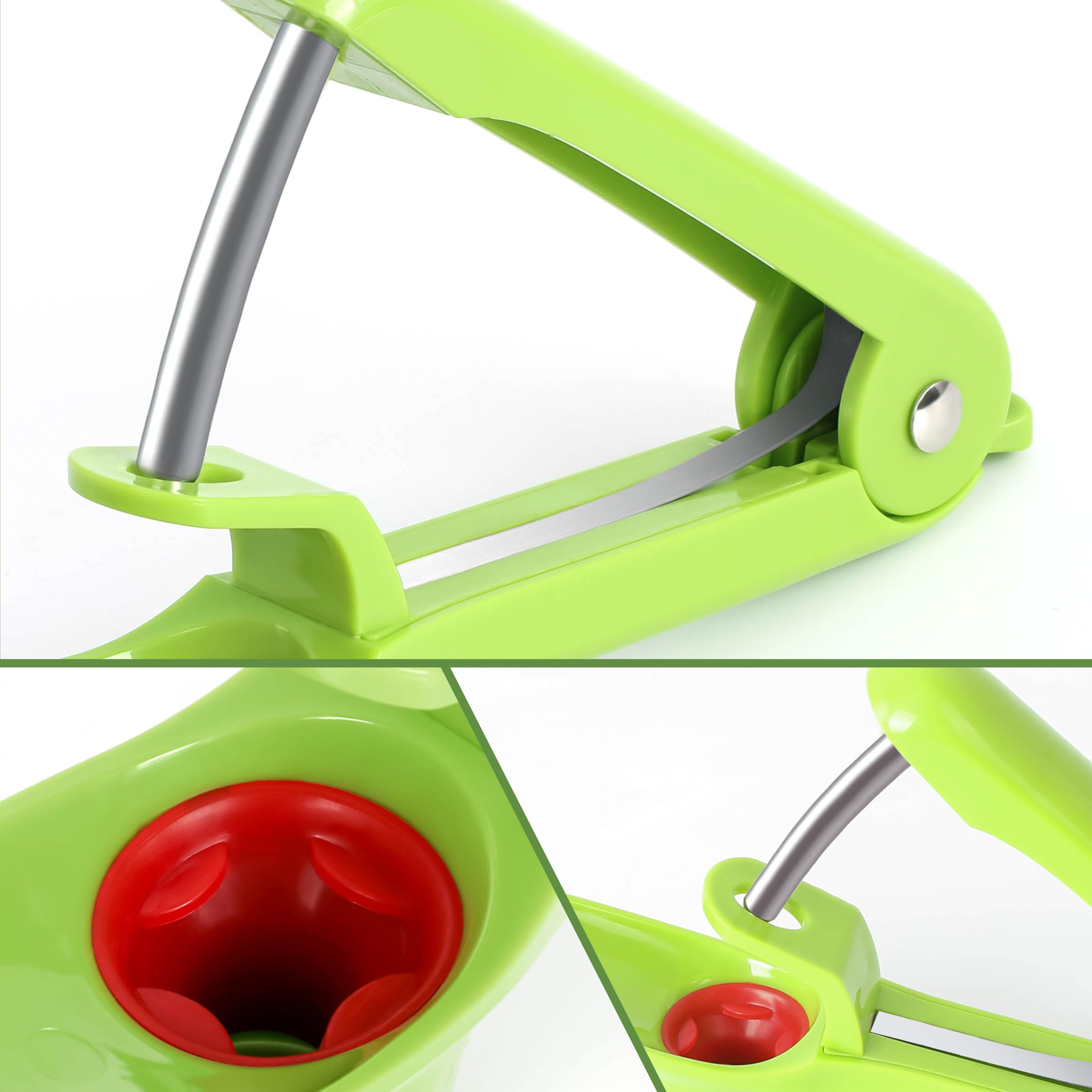 EWPJDK Cherry Pitter Tool Pit Remover Heavy-Duty Stainless Steel Olive Pitter Tool for Making Cherry Jam (Black)
