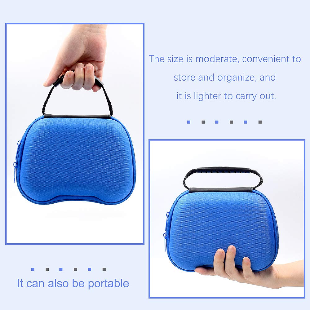 Gamepad Storage Case Travel Bag with Mesh Pocket,Controller Hard Shell Handbag Protection Holder For For PS5/PS4/S_witch Pro,18*15*8cm (Red)