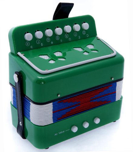 D'Luca G105-GR Child Button Accordion, Green