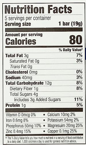 PLUM ORGANICS Organic Blueberry Lmn Toddler Snack Bars, 0.67 Ounce (Pack of 5)