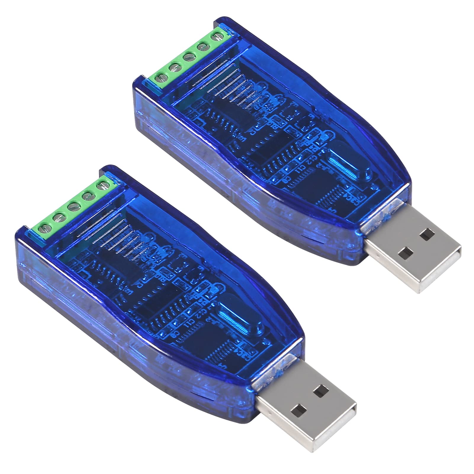 DWEII 2PACK USB to RS485 RS232 Converter with CH340 chip Upgrade Protection RS485 Converter Compatibility V2.0 Standard RS-485 A Connector Board