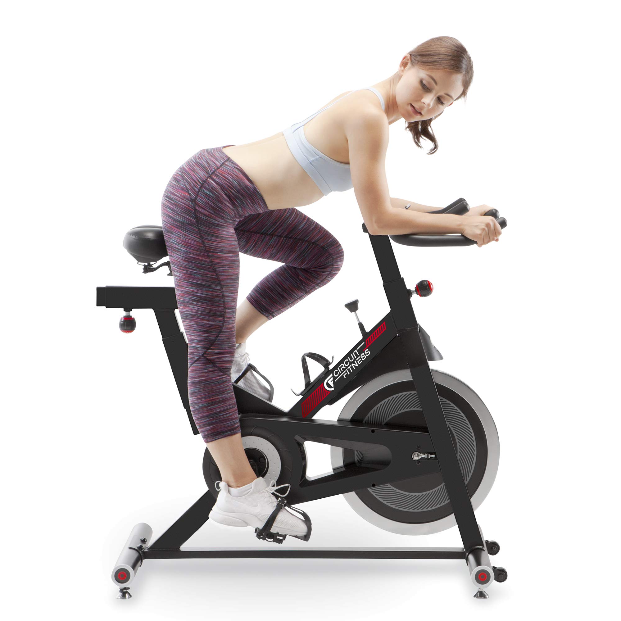 CIRCUIT FITNESS Circuit Fitness Club Revolution Cycle for Cardio Exercise - Red/Bluetooth