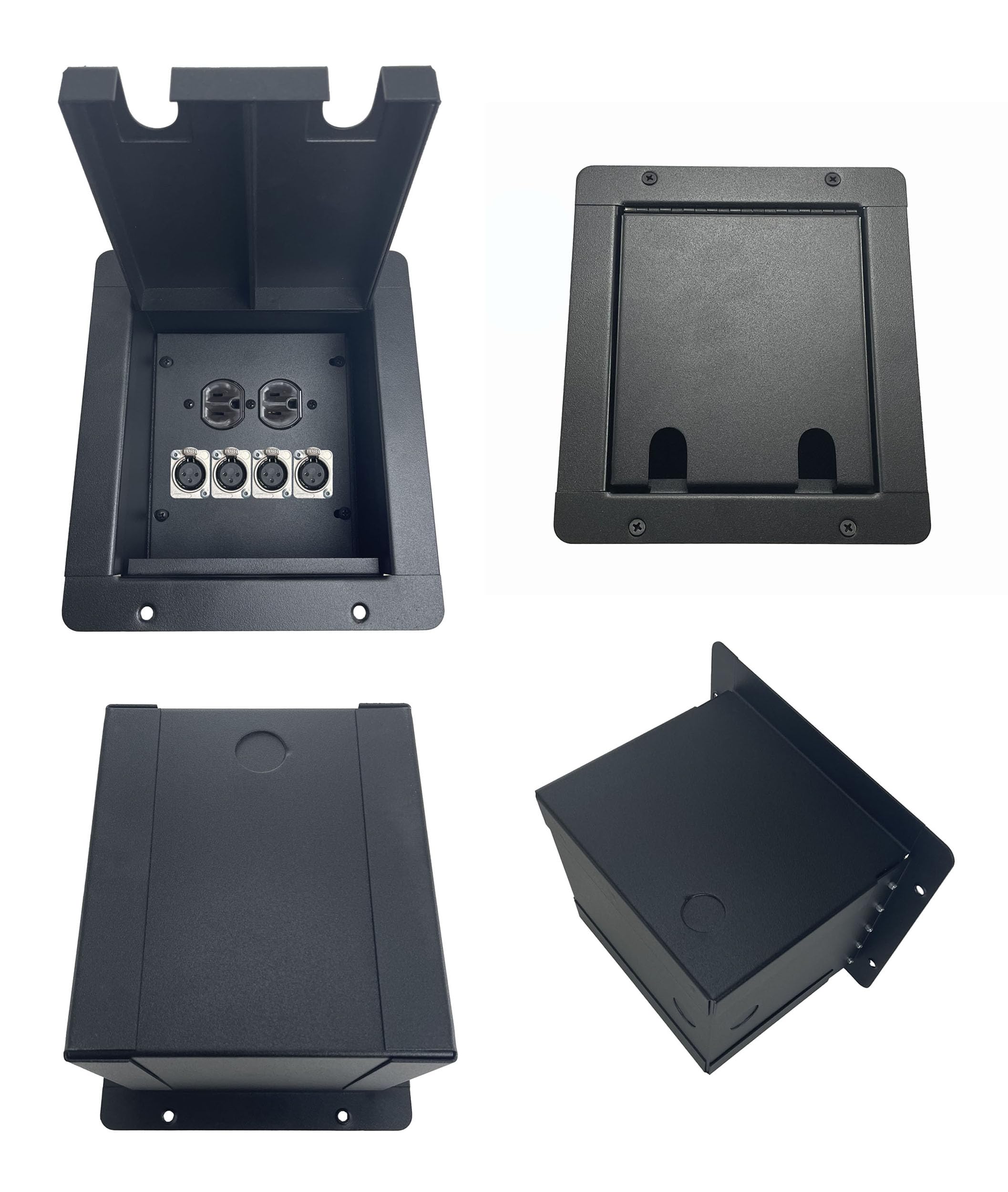 ProCraft Pro Audio Recessed Stage Floor Box.1 AC Duplex 4 Channel Any Config …