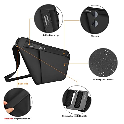 OSOCE Anti Theft Sling Crossbody Chest Bag Waterproof Shoulder Backpack Sling Chest Crossbody Bag Cover Pack Rucksack Bicycle Sport