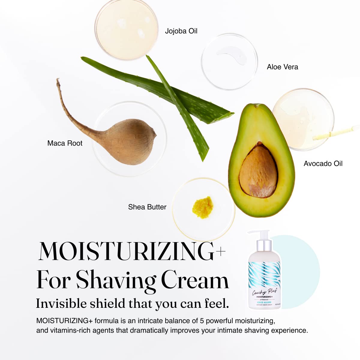 Coochy Plus Intimate Shaving Complete Kit - COCO ALLURE & Organic After Shave Protection Soothing Moisturizer Mist β Antioxidant Formula Prevents Razor Burns, Itchiness & Ingrown Hairs