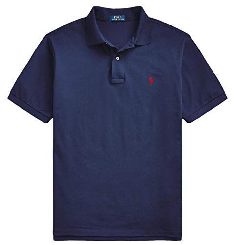 POLO RALPH LAUREN Polo Shirt Men's Big and Tall Pique Cotton Polo Shirt (3XB, Navy)