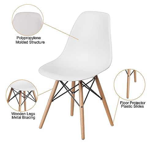 Modern Style Dining Chair, Home Kitchen Shell Lounge Plastic Chair, Mid Century Modern DSW Ergonomic Dining Chair for Living Room, Bedroom