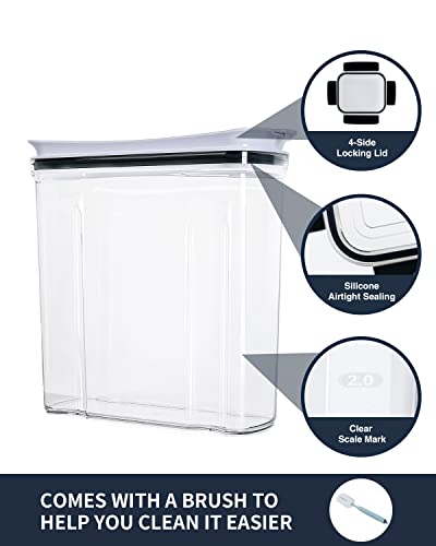FreshKeeper 14PCS Airtight Food Storage Containers - 2PCS Cereal Containers Storage - Ideal for Cereal, Flour and Sugar Storage