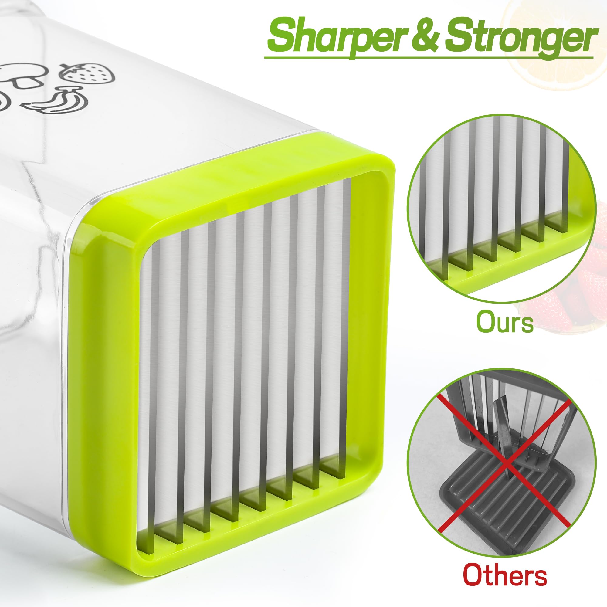 FOLENCER 2 Pack Strawberry Slicer,Upgraded Fruit Cup Slicer with Push Plate,Fruit & Strawberry Cutter for Quickly Making Fruit Vegetable Salad,Integrated Blade Design,Enssential Kitchen Gadget.
