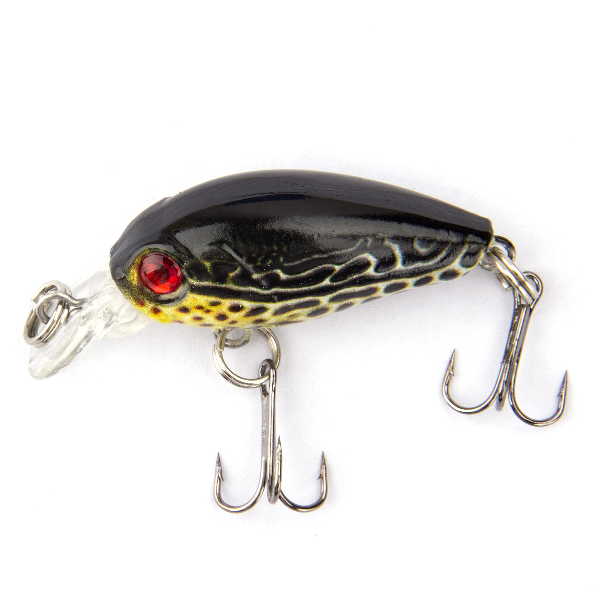 Crankbaits Fishing Lures Baits,Mini Fishing Lure Swimbaits Micro Crank Baits Topwater Lures for Freshwater Saltwater Bluegill Pumpkinseeds Trout Perch with Tackle Boxes (M01)