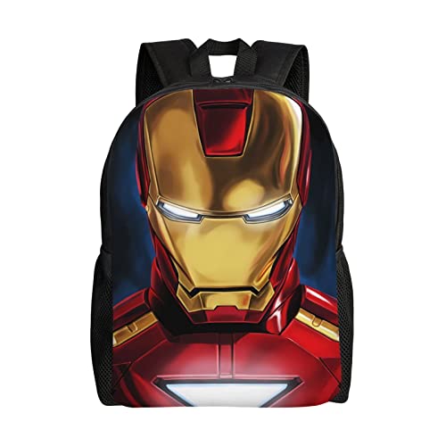 Laptop Backpack Black Red Bookbag Cartoon Casual Backpacks for Men Outdoor Hiking Camping