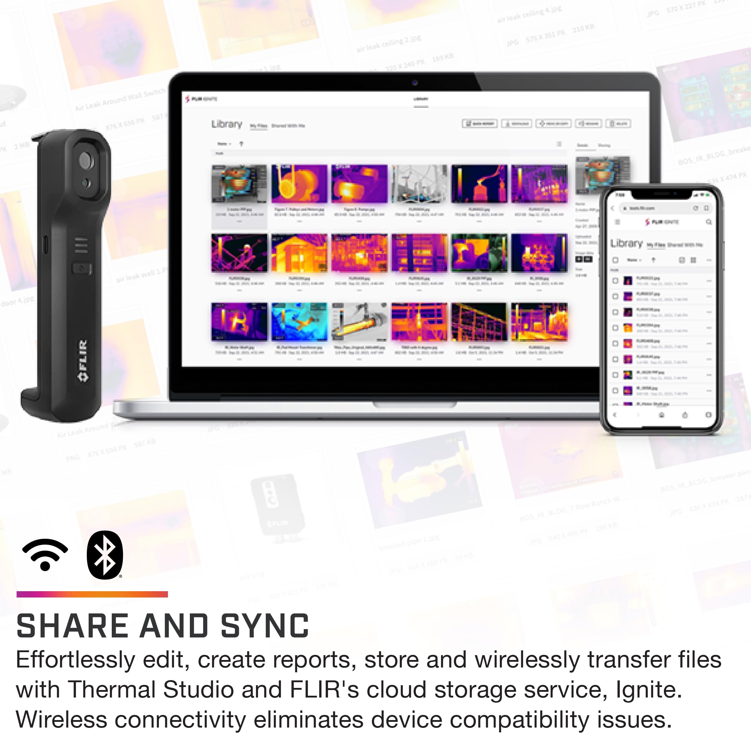FLIR ONE EDGE PRO Wireless 160 × 120 IR camera with Ignite for iOS and Android