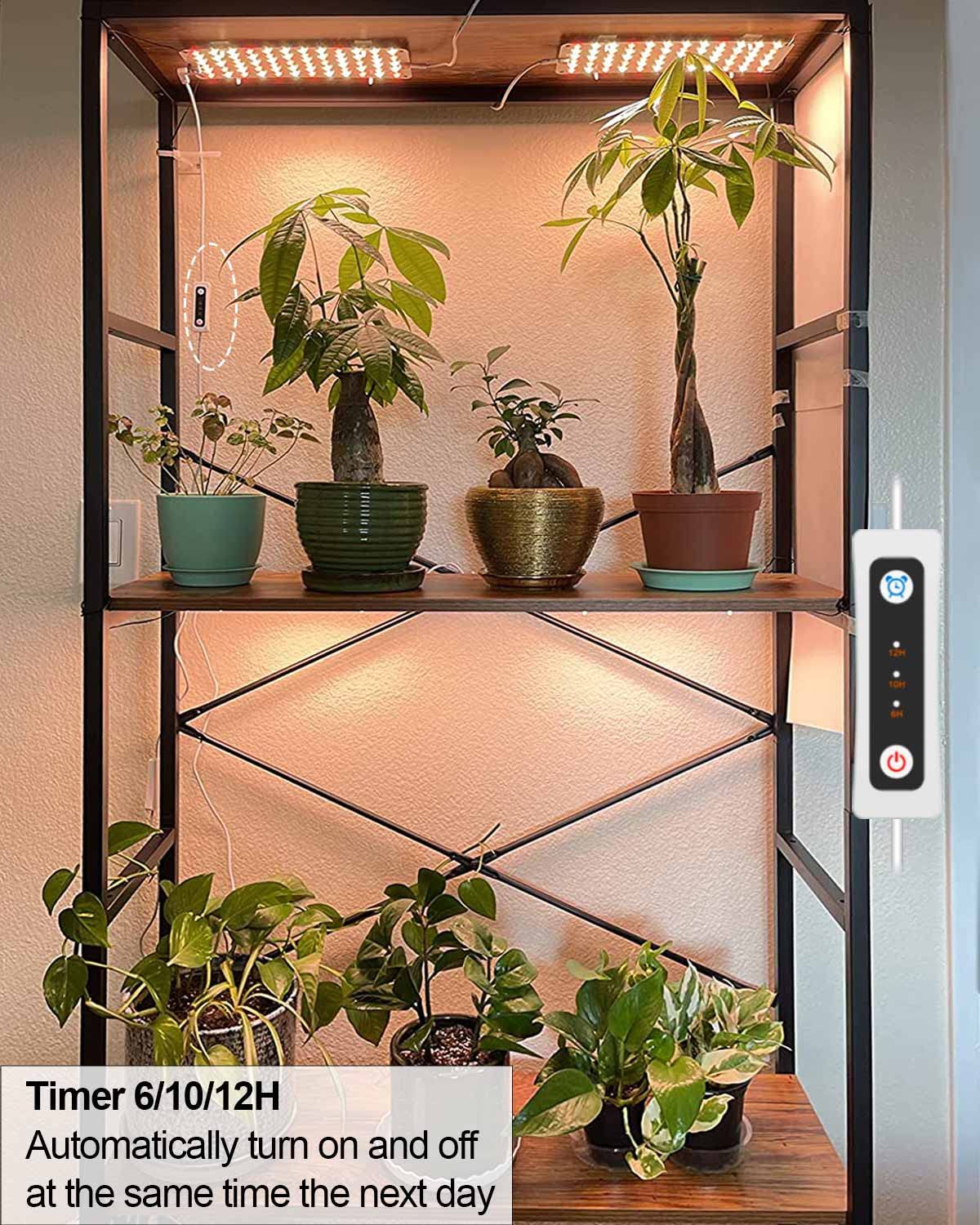DOMMIA 20W/12W Grow Light Panel,Sunlike Warm White & Pulrple Light Full Spectrum for Indoor Garden Greenhouse Aquarium Hydroponic