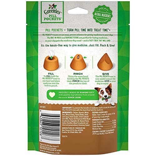 greenies Bundle Pack Pill Pocket Tablet for Dogs (3 Pack) Flavored Dog Treats (90 Tablets) Bundle Dental Chew Treats (Peanut Butter)