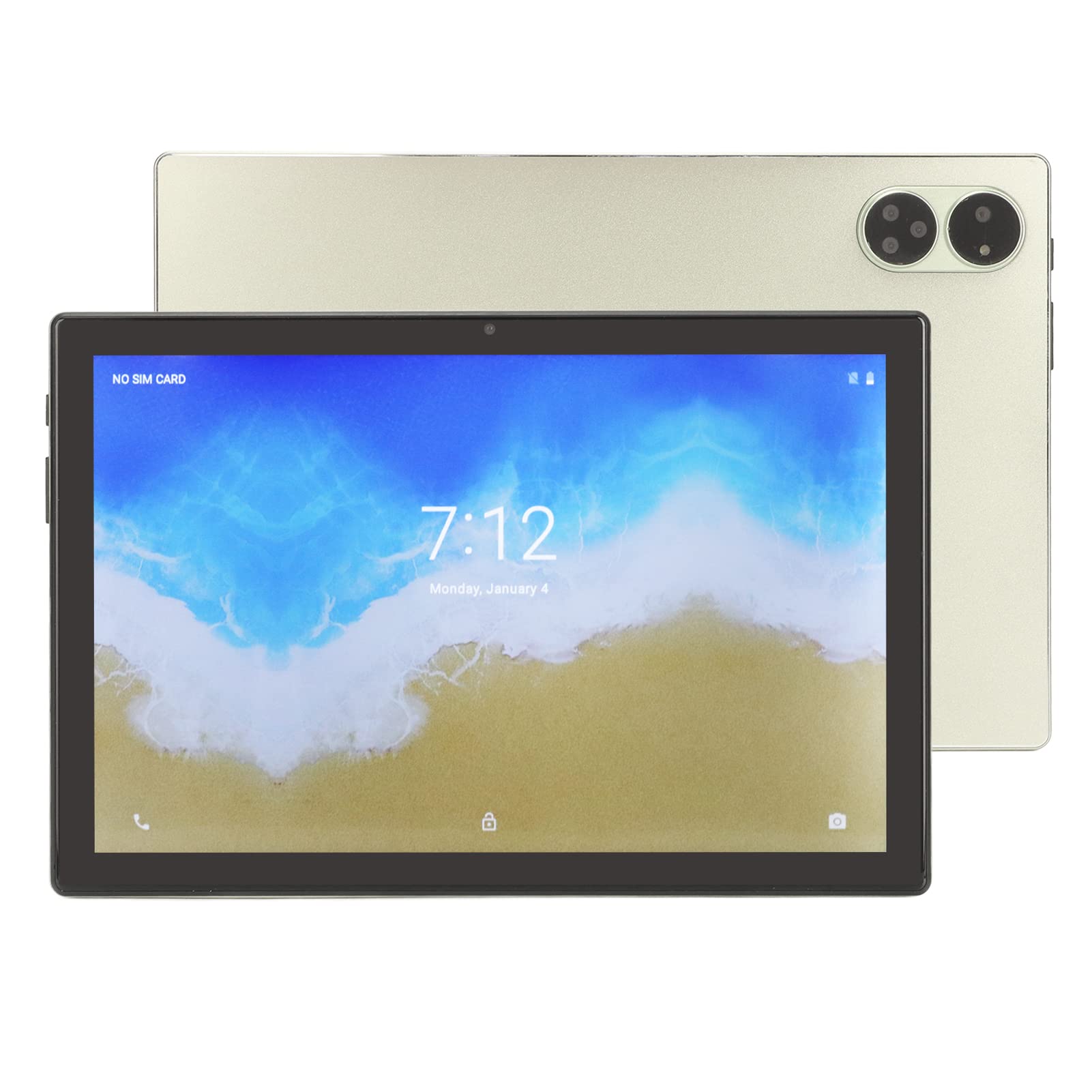 FOTABPYTI HD Tablet 10.1 Inch Dual SIM Dual Standby Dual 4G Cellular Tablet 100-240V 8GB RAM 128GB ROM for Teens (US Plug)