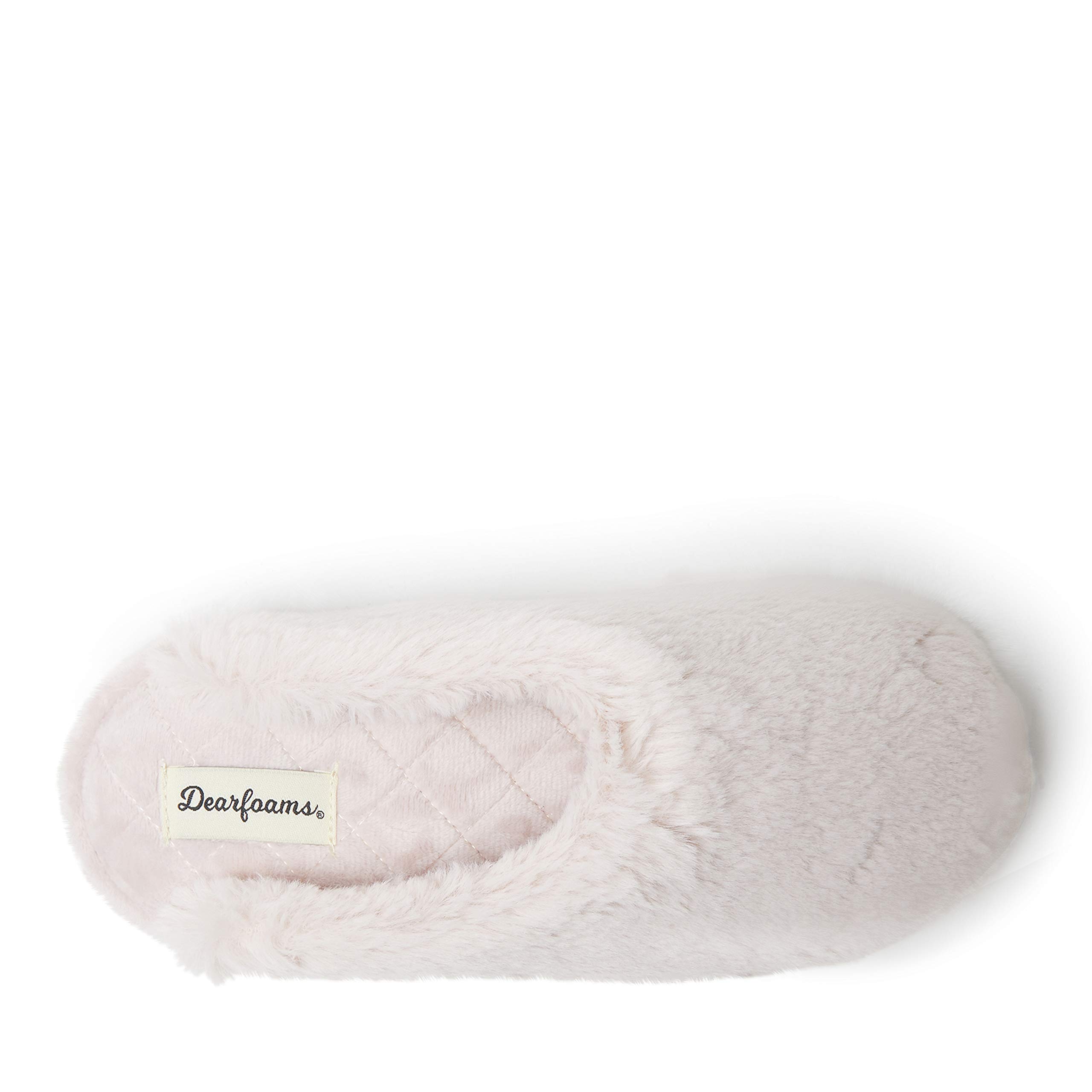 Dearfoams Women's Slide Slipper, Sleet ,medium