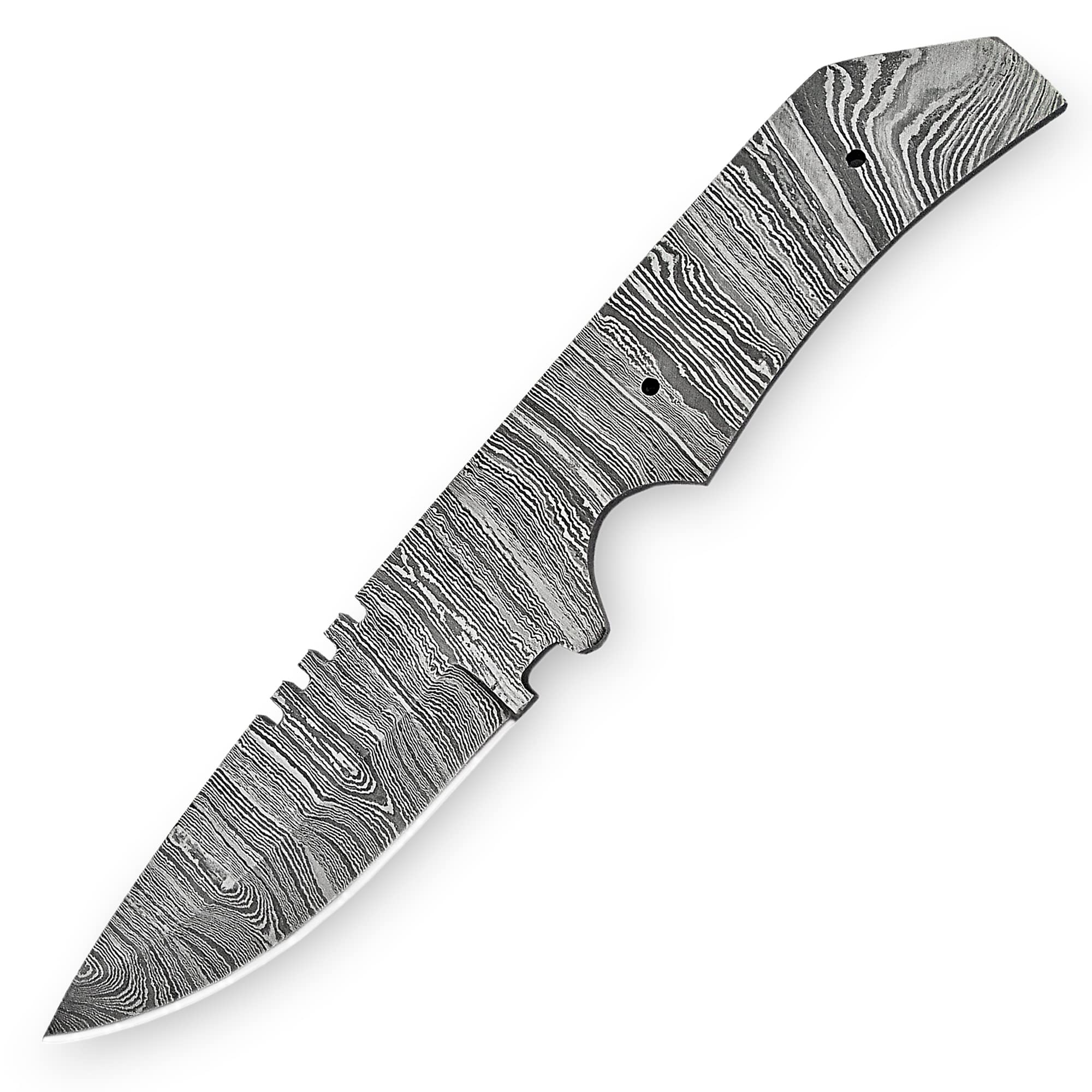 ColdLand | 8" Custom Made Damascus Steel Blank Blade for Skinner Knife Making Supplies TB08