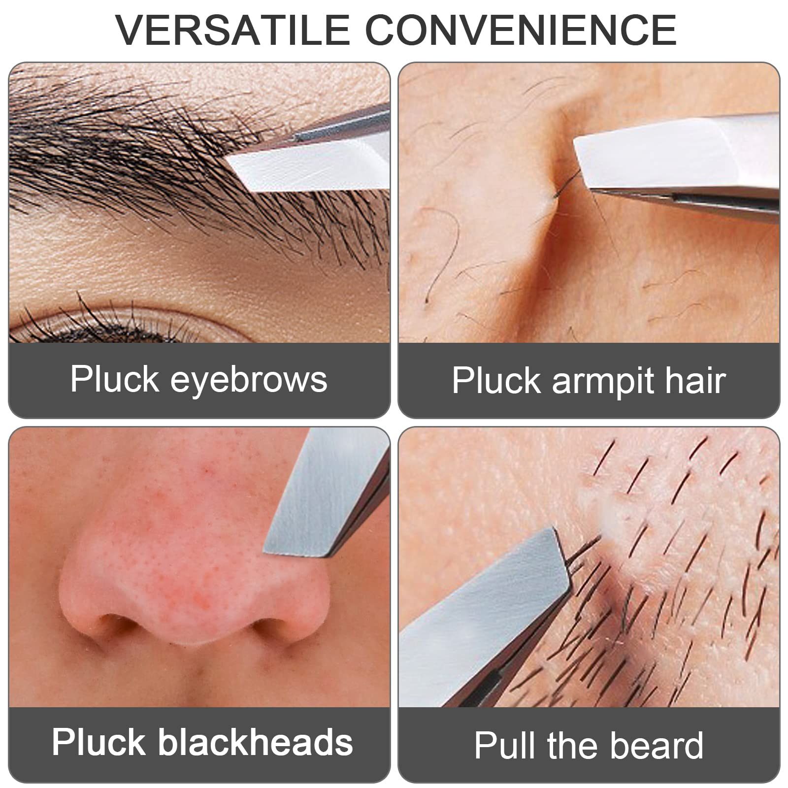 Expert Slant Tweezer - Precision Hair Removal Tool for Men, Women & Kids - Stainless Steel