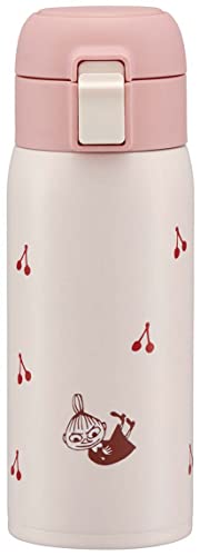Skater STOT3 Stainless Steel Mug Bottle, Hot and Cold Retention, One-Touch 11.8 fl oz (350 ml), Moomin, Little My, Diameter 2.6 x Height 7.2 inches (65 x 182 mm)