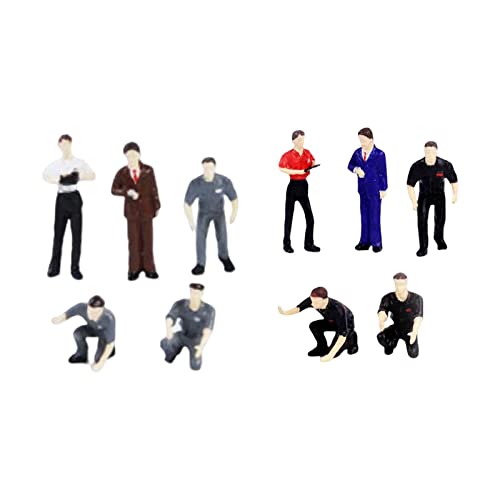 Esquirla 10x 1/64 Repairman People Figure Model Miniature Street Scene Building Desktop Ornament