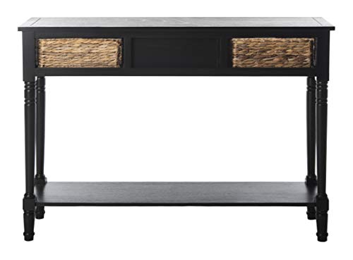Safavieh Home Collection Christa Distressed Black 3-Drawer Storage Console Table