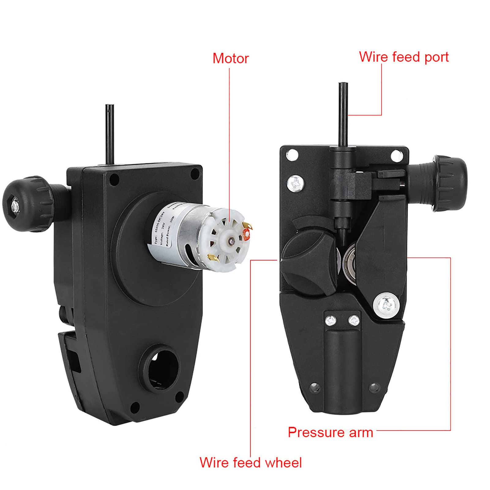 Flux Core Welder, Mig Welder Roll Wire Feed Motor,Soldering Wire Feeder Machine,DC 24V 10W 0.6-1.0mm Wire Feeding Speed 0.8/1.0mm