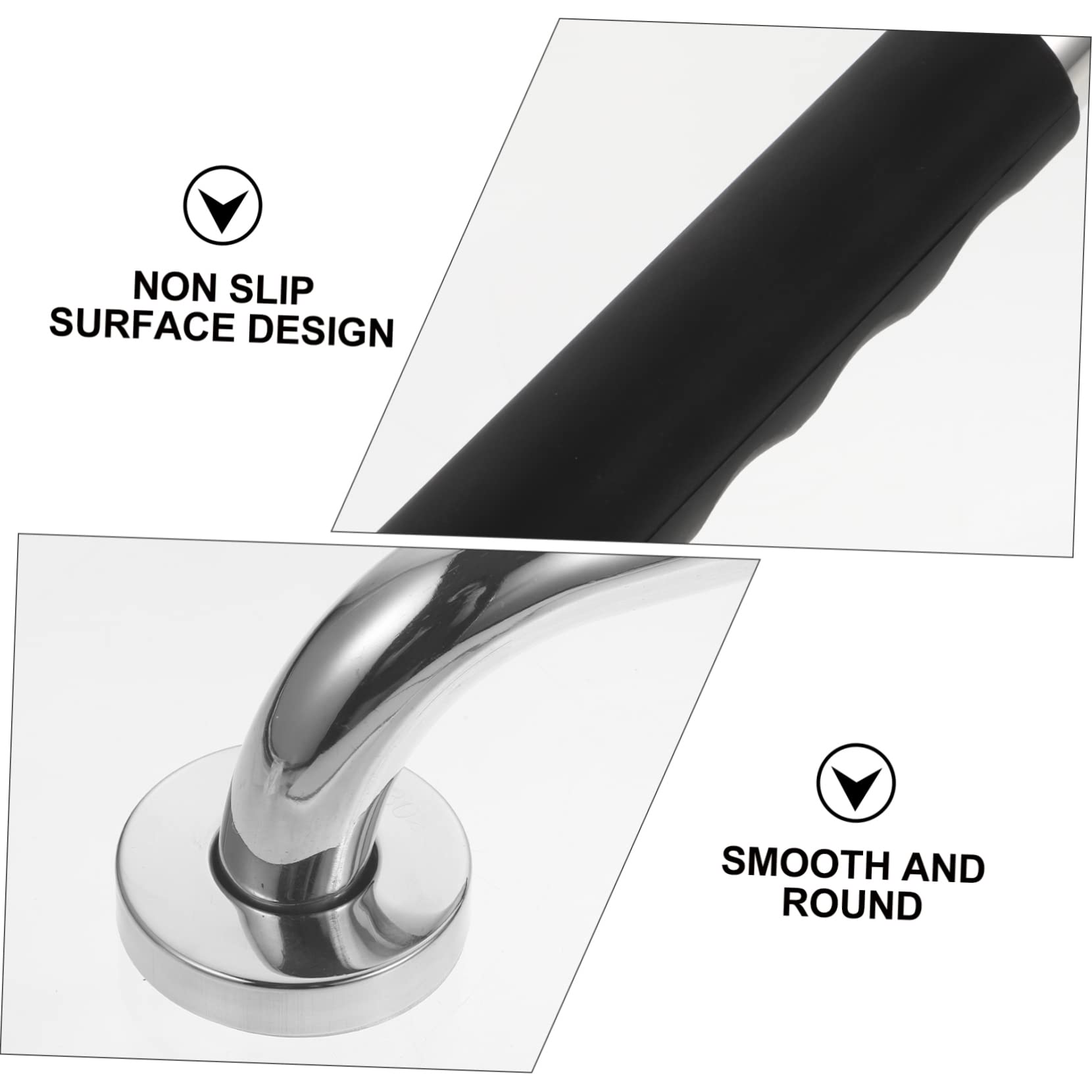 GLSTOY 2pcs Balance Bathroom Thickened Sturdy Assist Bars Handicap Bathtub Rail Non- Handgrip Non-Slip Handrails Hand Support Grab Stair Metal Armrests Safety Disable Handles Practical