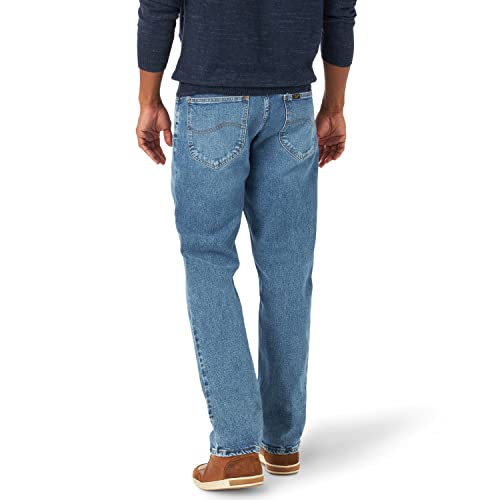 Lee Men's Legendary Relaxed Straight Jean, True Blue, 38W x 30L