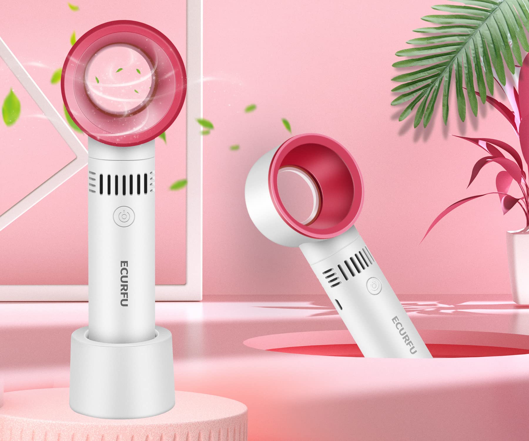 Eyelash Fan Dryer with Lash Tweezers, Portable USB Rechargeable Bladeless Mini Fan Handheld Air Conditioning Blower Cooling Dryer for Essential Eyelash Extension Lash Supplies (White)