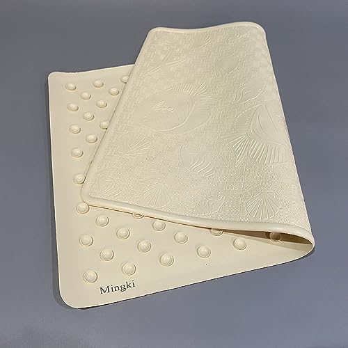 Mingki Non-Slip Bathtub Mats, Silicone Bathtub Mat Non-Slip, Shower Mat with Suction Cups