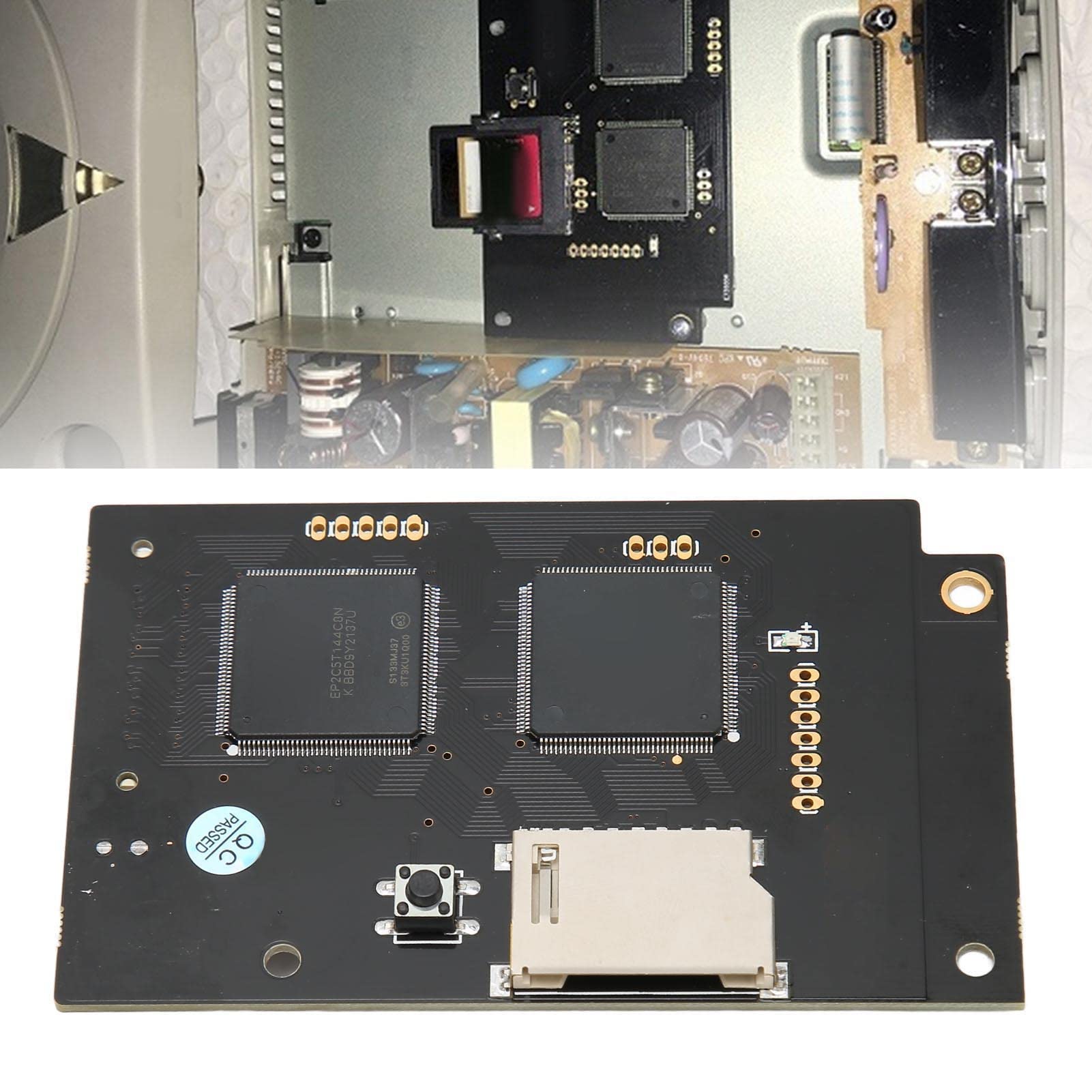 GDEMU Optical Drive Simulation Board, V5.15b Remote Storage Card Mount Kit with 32G Game Storage Card for Sega Dreamcast VA1, Perfect to Run The Original for GDI Mirror