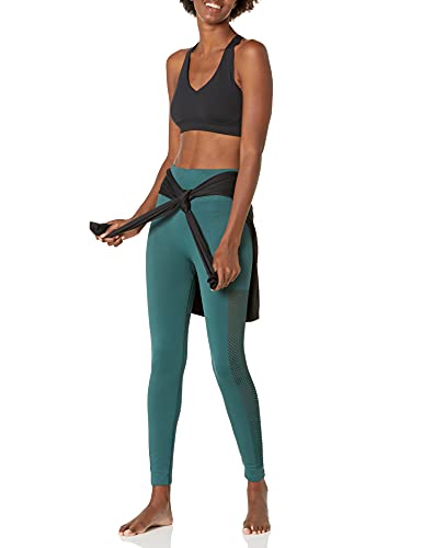 Core 10 Women's Seamless High-Waist 7/8 Crop Yoga Legging, Pine, Small