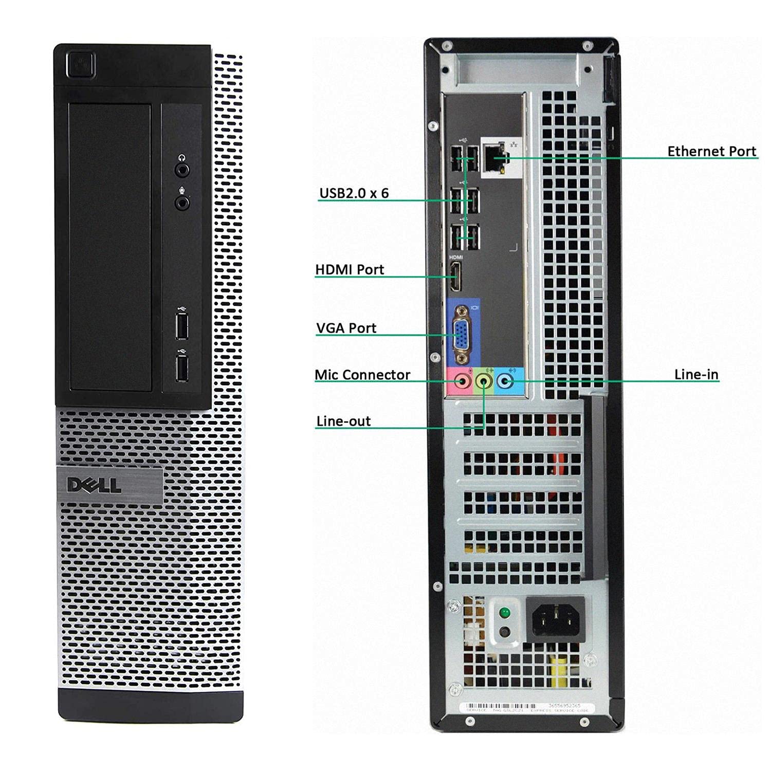 Dell Optiplex 3010 Desktop Computer - Quad Core i5 3470 3.20 GHz, 8GB DDR3, 1TB HDD - Keyboard, Mouse, WiFi, Windows 10 Professional(64-bit) (Renewed)