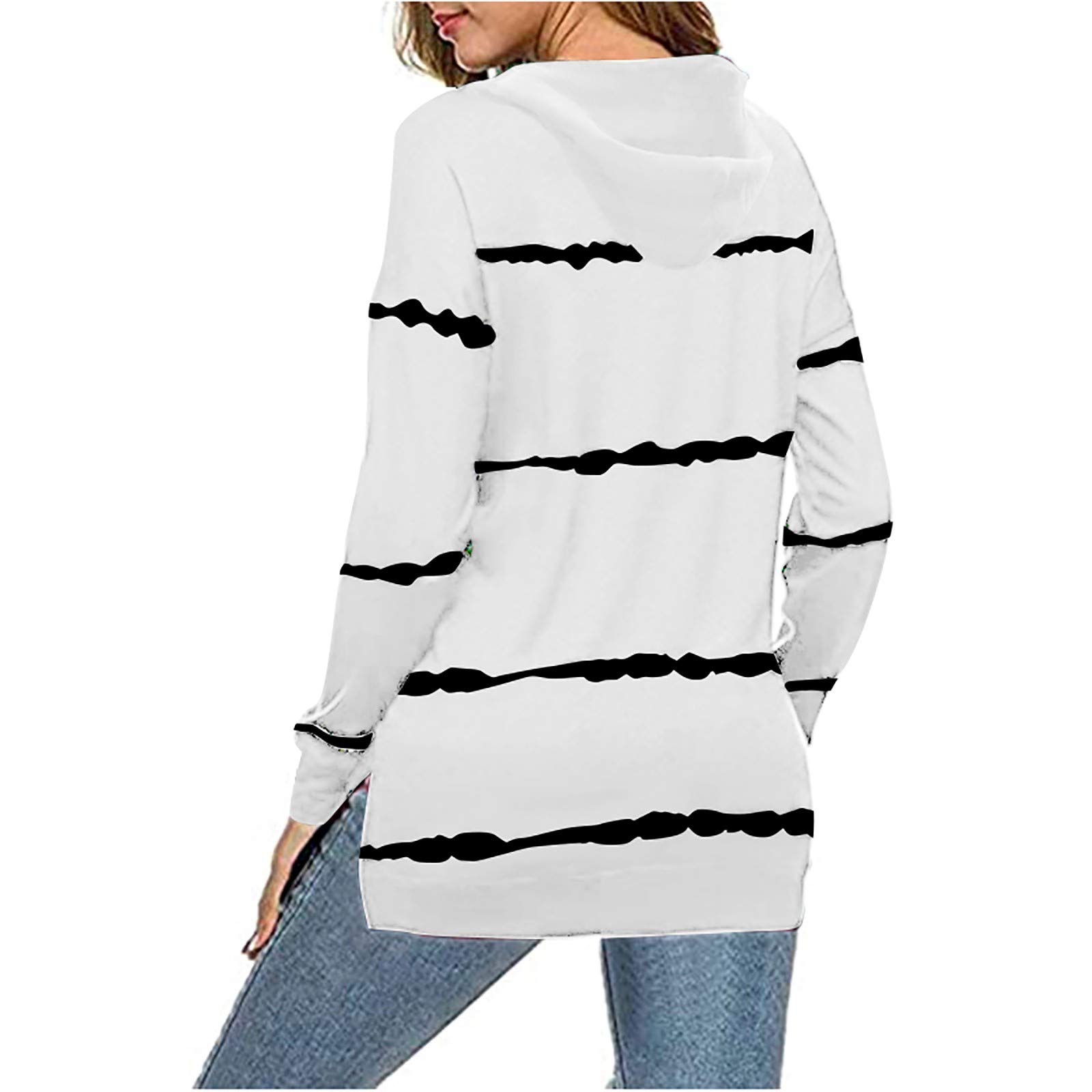 CKCC Fall Clothes Women Sweaters Yellow Sweatshirt Light Gray Womens Trendy Sweatshirts Reverse tie dye Rainbow Happy Shirt Bear lace Tops Blue Blouses, White, 5x-Large