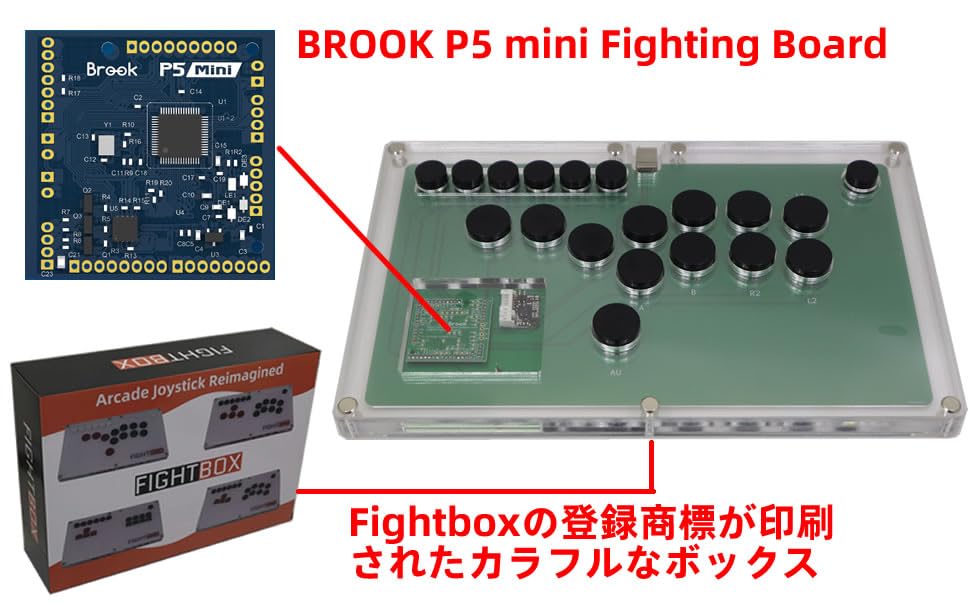 FightBox B1-PS5 Ultra-Thin All Buttons Leverless-Style Arcade Game Controller For PS5/PS4/PS3/PC Hot-Swap Cherry MX