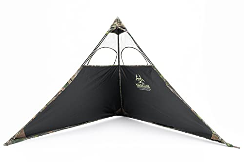 Nukem Grab & Go Hunting Ground Blind - TrueTimber HTC Green - Lightweight Stake-Free Pop Up Turkey & Deer Blind (Standard)