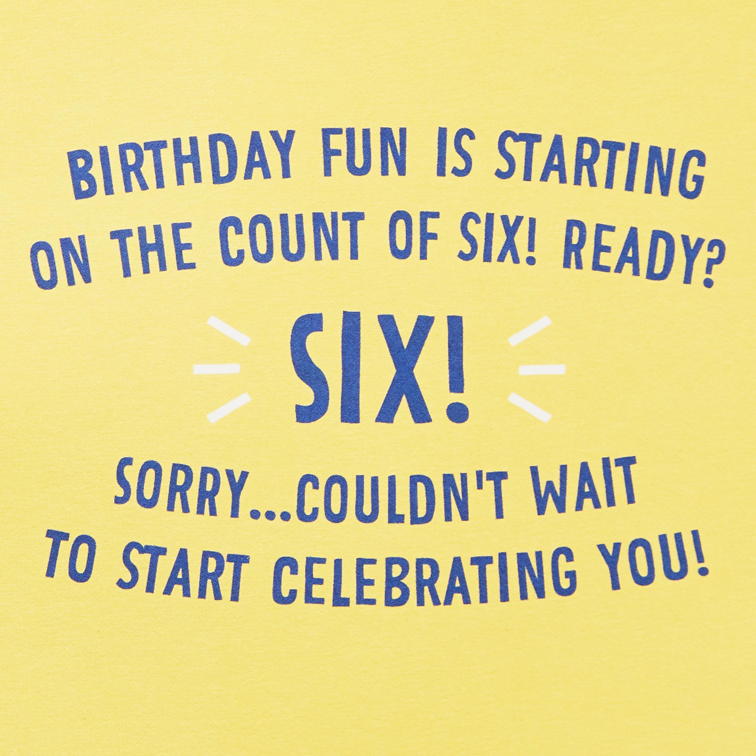 Hallmark 6th Birthday Card for Kids with Detachable Pop It! Toy