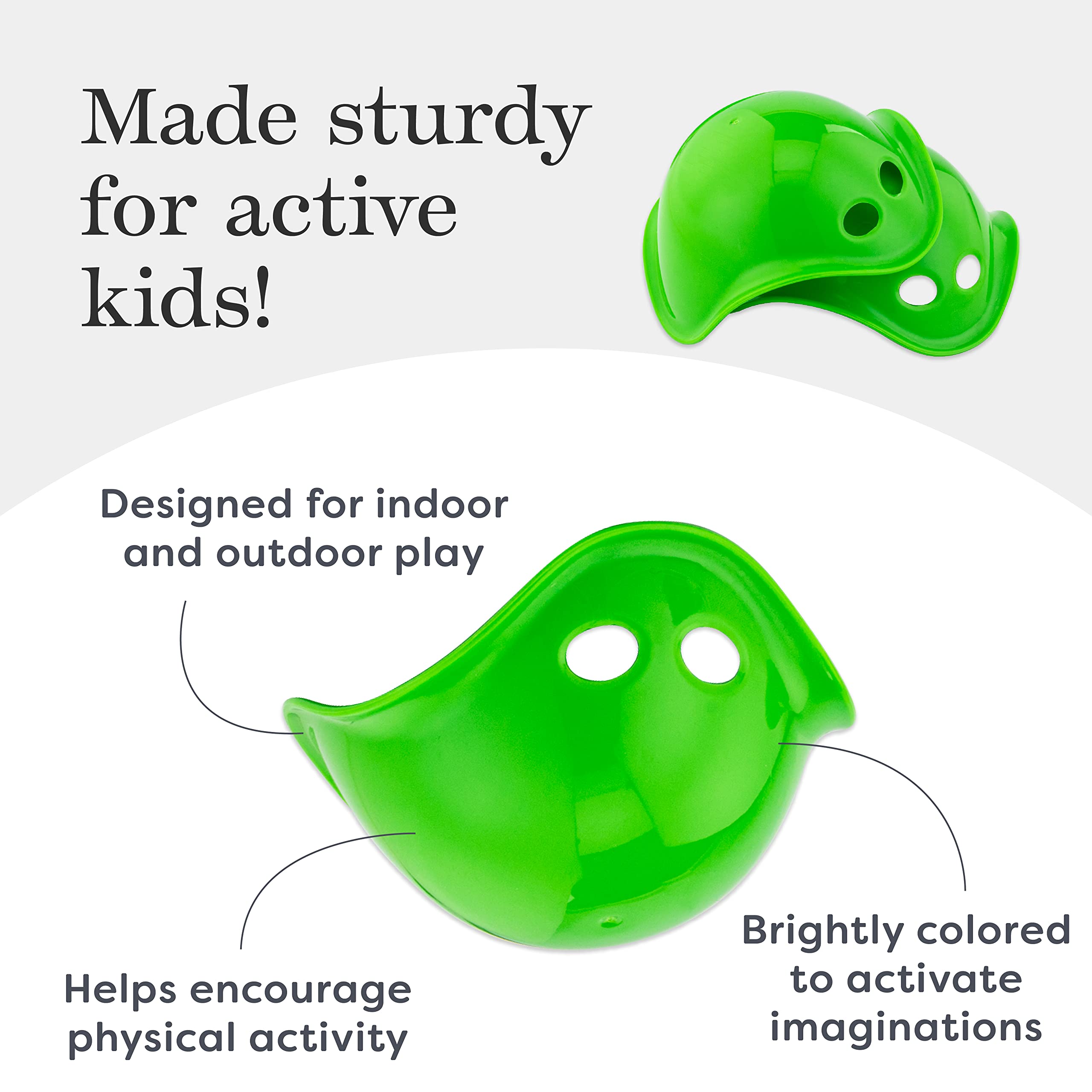 Goji Baby Mini Stackable Toys - 6 Pack Wobble Toys - Educational Sensory Toys for Toddlers - Perfect for Elementary School Students, Classrooms, Playrooms, and Daycares - Ages 1-10 (Green)