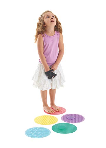 TickiT Silishapes Sensory Circles - Tactile Pads for Calming Sensory Play - Set of 10 - Assists Autistic Toddlers & Children