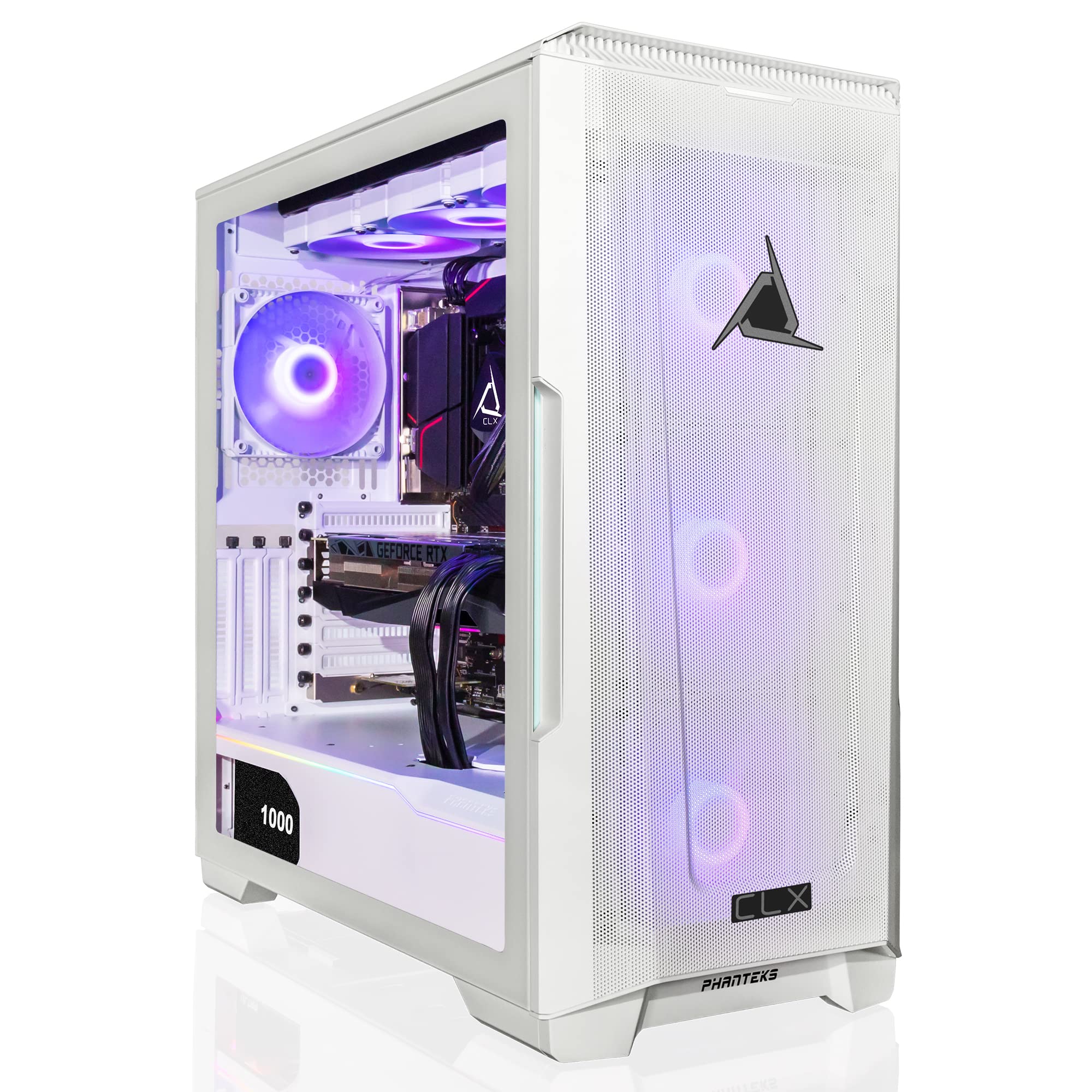 CLX Set VR-Ready Gaming Desktop - Liquid Cooled AMD Ryzen 9 7950X 4.5GHz 16-Core Processor,32GB DDR5 Memory,GeForce RTX 4090 24GB GDDR6X Graphics,1TB SSD,4TB HDD,WiFi,Windows 11 Home 64-bit white
