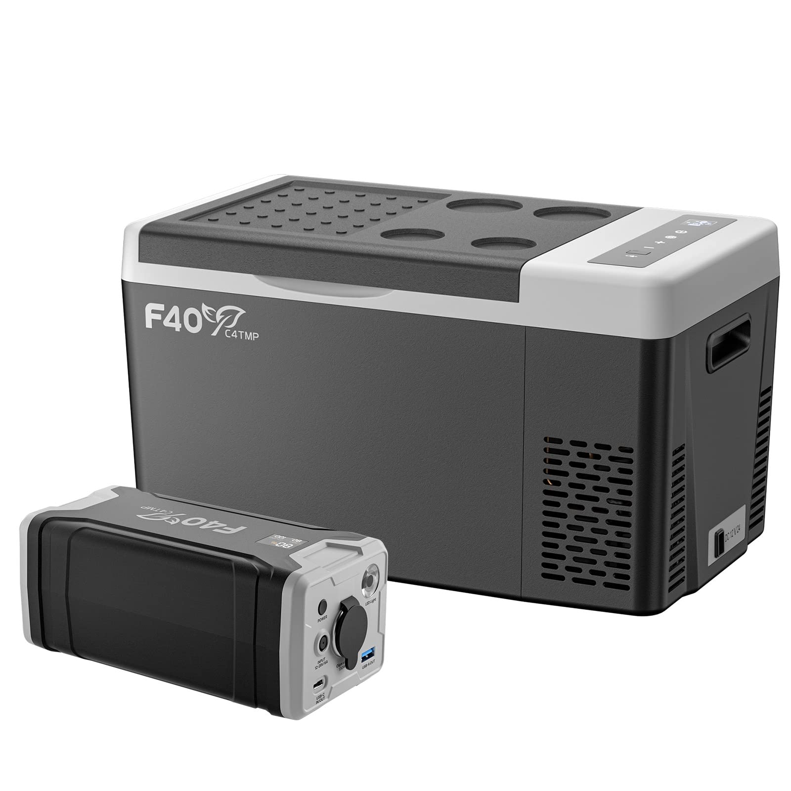 F40C4TMP Bundle - 2 Items: 23 Quart Portable Refrigerator and 220Wh Portable Power Station
