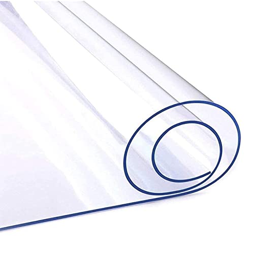 Clear PVC Desk Chair Mat 2mm Area Rug Large Clear Vinyl Runner Rug/Protector for Hardwood Floors - Multipurpose Rectangular Vinyl Roll, Anti-Oxidation,Can be Cut,80/100/120/140cm Wide,100-600cm for O