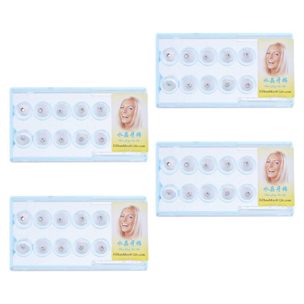 FRCOLOR Teeth Shiny Jewelry 40 Pcs Tooth Tooth Crystals Jewelry gems Gems Crystal Diamond Jewelry