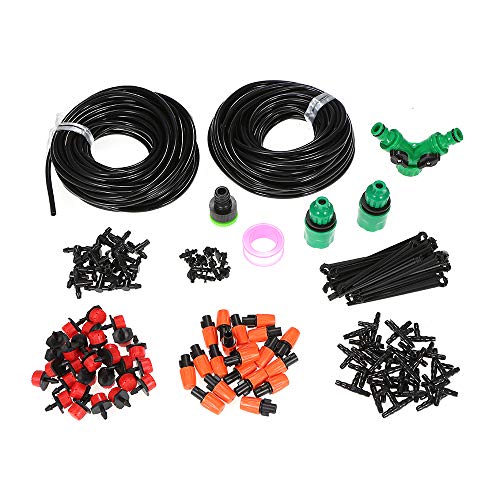 Decdeal DIY Garden Irrigation System, Saving Water Automatic Micro Drip Irrigation System Garden Greenhouse Irrigation Spray Self Watering Kits for Garden Greenhouse