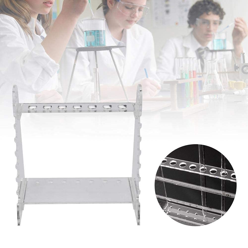 Pipette Rack, Organic Glass Trapezoid Pipette Supporting Holder 1.5cm Hole Diameter Pipette Rack for Experiment
