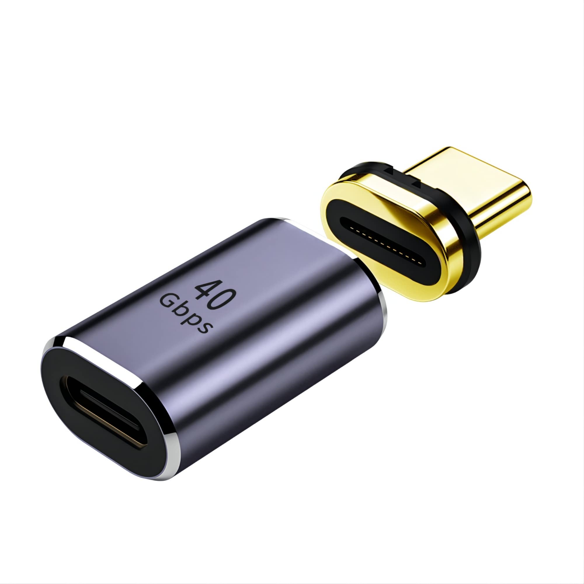 GELRHONR 40Gbps USB C Magnetic Adapter,USB4.0 24 Pin PD 100W 40Gb/s Quick Charge & Data Transfer and 6K@60Hz 4K@60Hz Video Output,Compatible for MacBook Pro/Air and More Type C Devices