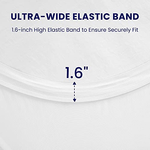 SLEEP ZONE Twin Size Cotton Mattress Pad, Soft Fluffy Cotton Top Mattress Topper, Machine Washable Mattress Protector Cover Fits 8-21 inch Deep Pocket, Twin